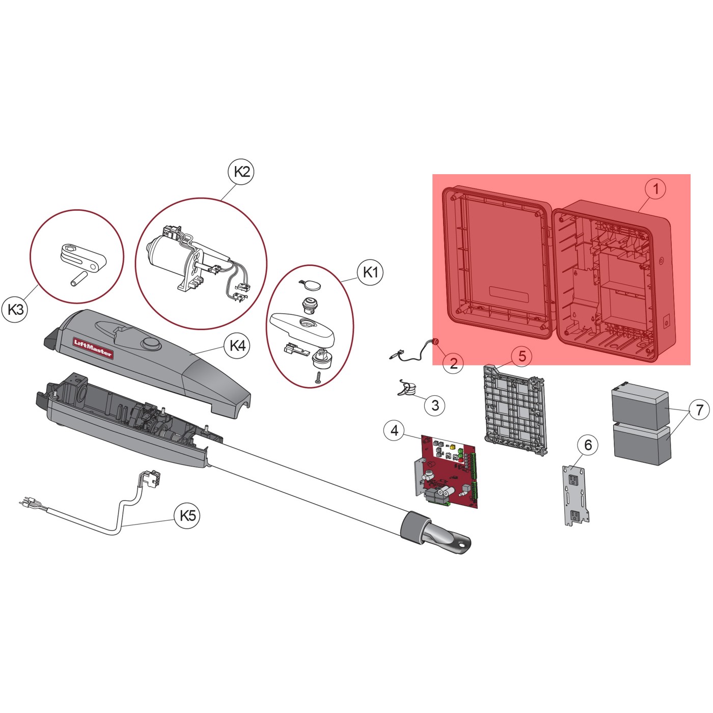 LiftMaster Control Box, Plastic, LA400UL - K74-39307-2 | Simple Gate ...