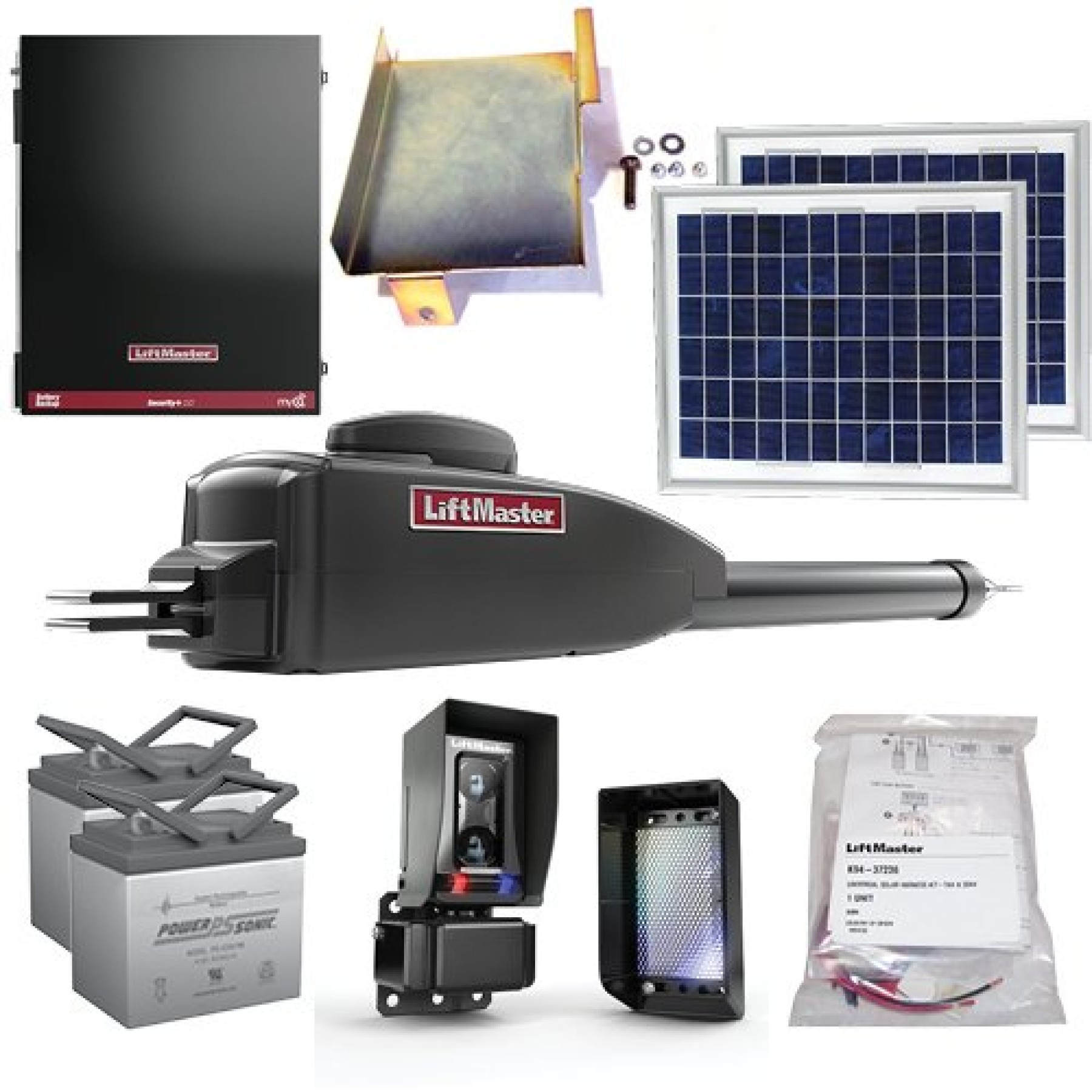 LiftMaster LA400 Single Arm Swing Gate Opener Package, Metal Control ...